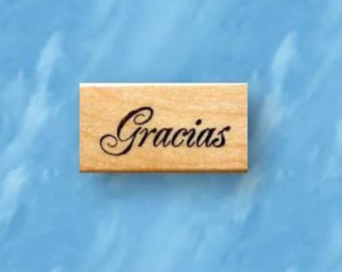 Gracias Mounted Rubber Stamp, Spanish Thank You, Greeting, Sello De ...