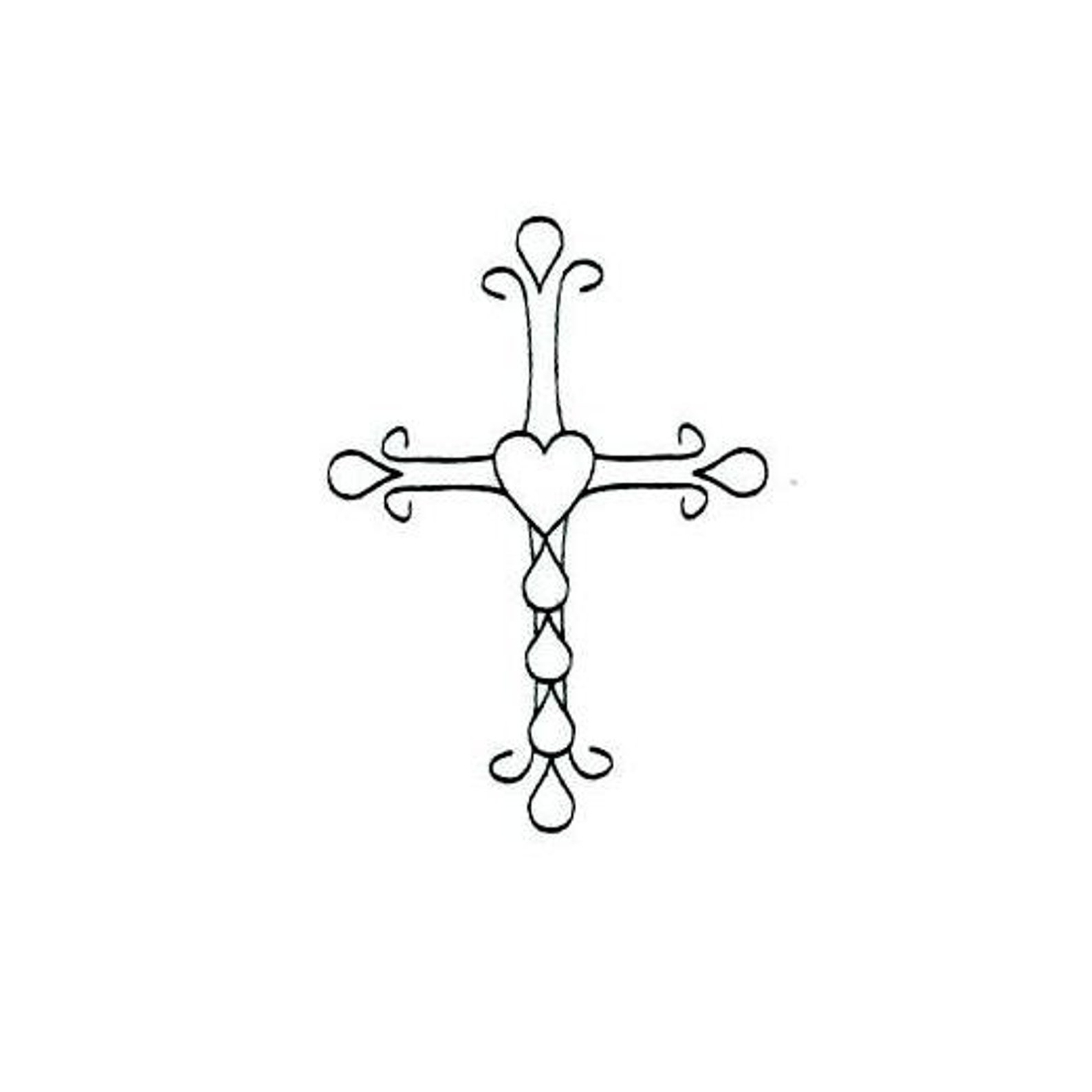 Ornate Cross Mounted Rubber Stamp Christian Religious - Etsy