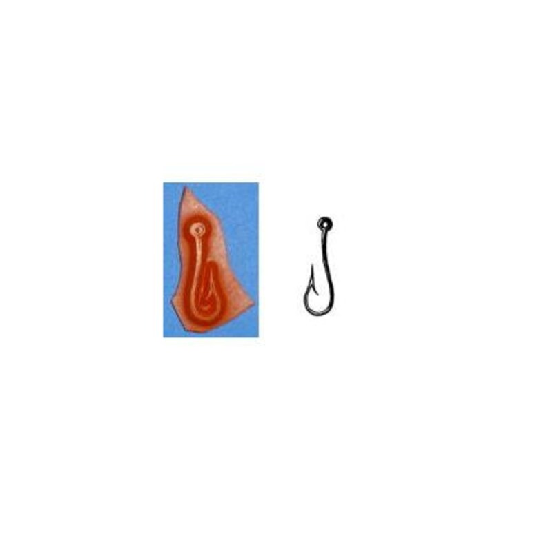 Fish Hook UNMOUNTED Rubber Stamp #14 - Etsy