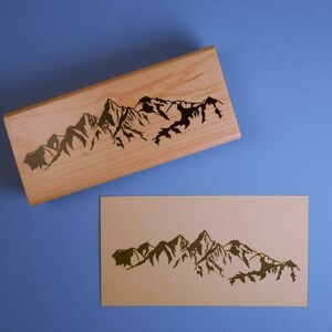 Mountain Range Mounted Rubber Stamp - Mountains, Landscape, Camping ...
