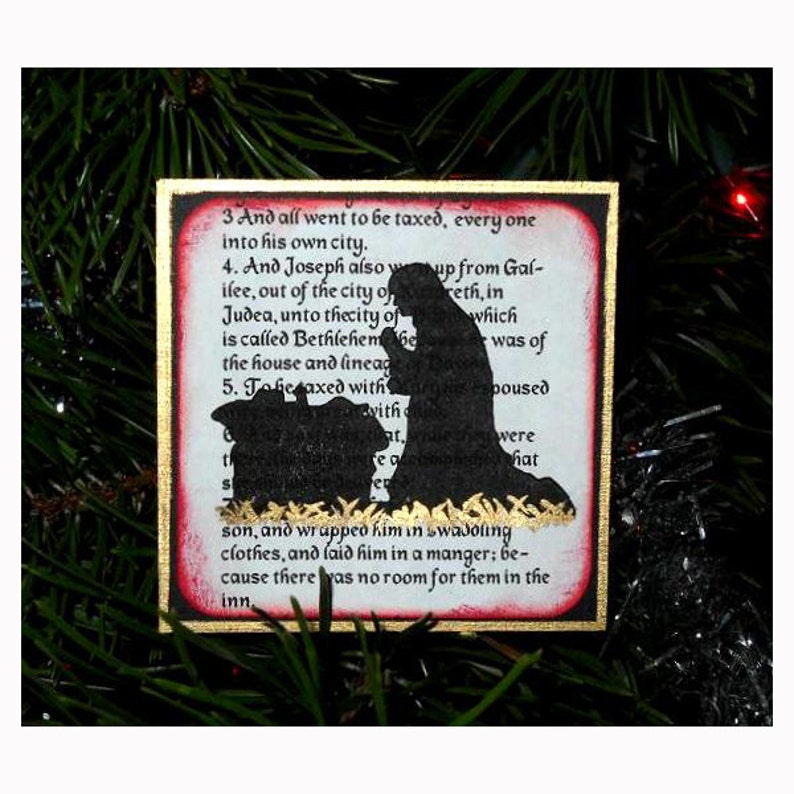 Manger Scene Silhouette Mounted Rubber Stamp Mary & Baby - Etsy