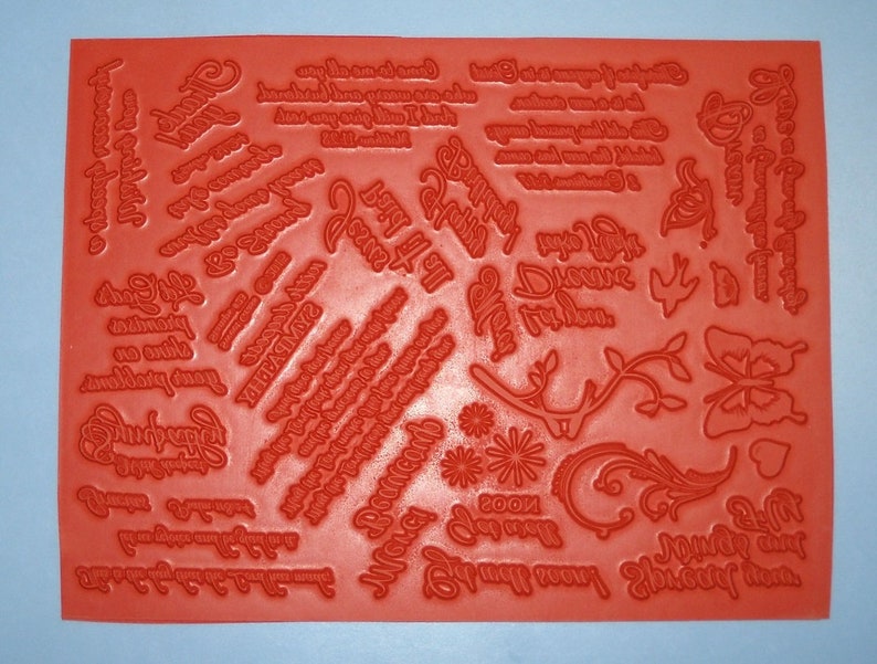 Bible Verses and Greetings Rubber Stamp Sheet 8 1/2 X 11 - Etsy
