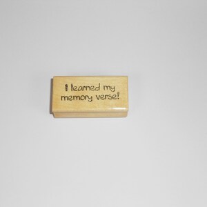 I Learned My Memory Verse - Mounted Rubber Stamp - Religious - Sunday ...