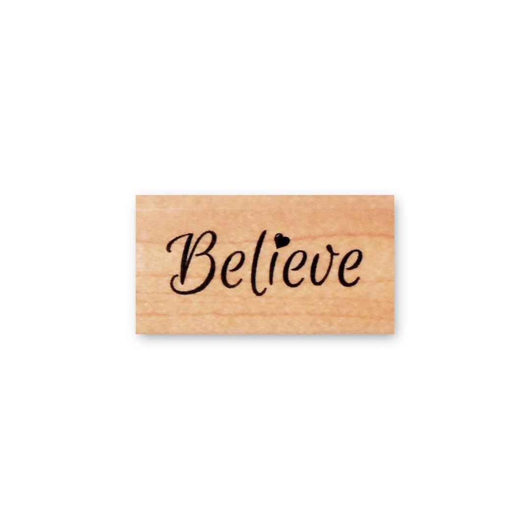 Believe Mounted Rubber Stamp #24 - Etsy