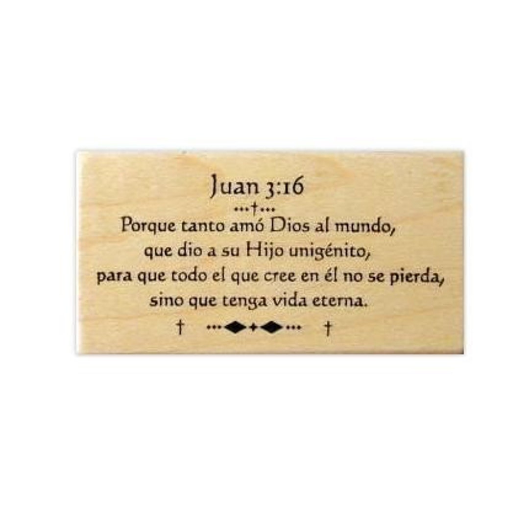 John 3-16 in Spanish Bible Verse Mounted Rubber Stamp, Scripture, for ...