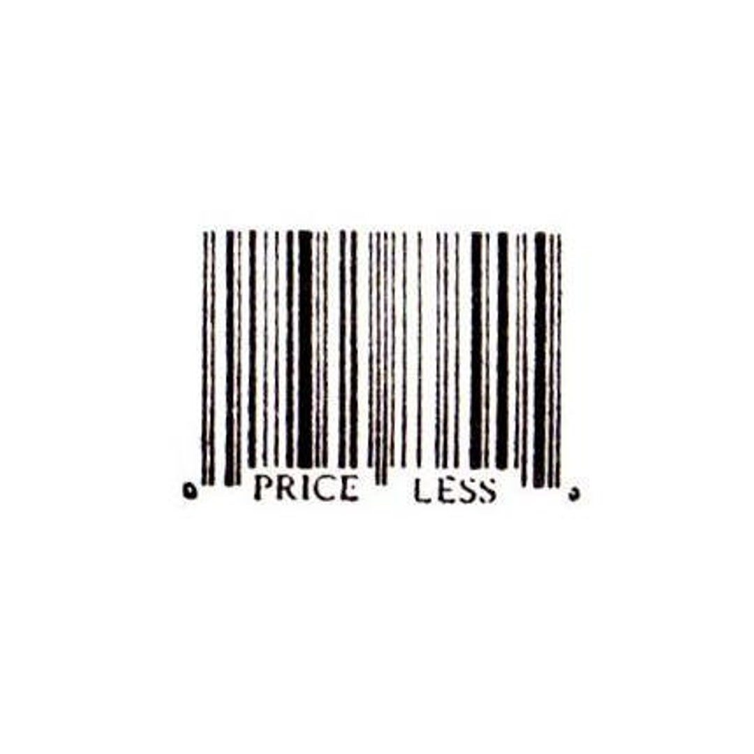 Barcode Priceless Rubber Stamp UNMOUNTED UPC Symbol Bar Code 15 - Etsy
