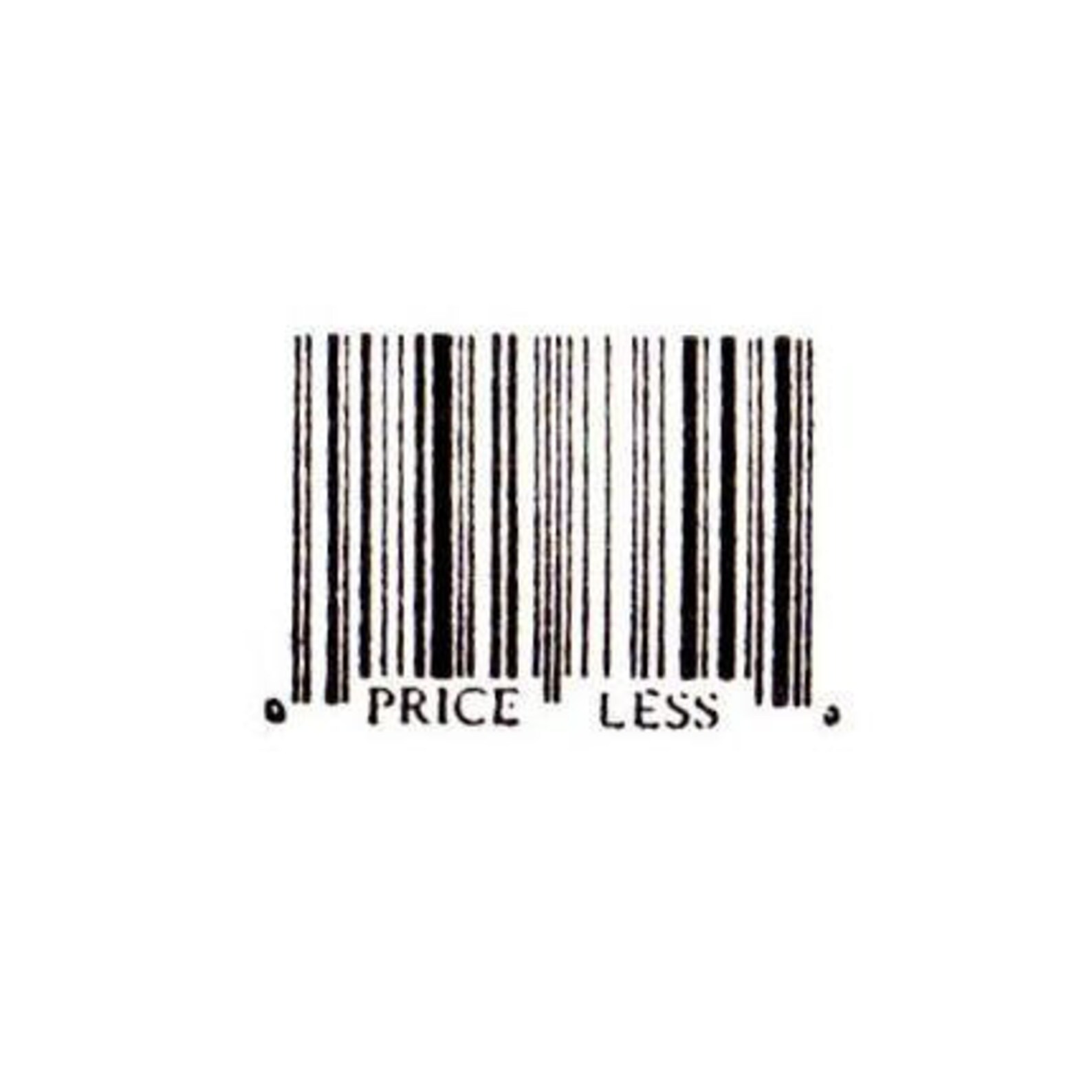 Barcode Priceless Rubber Stamp Unmounted UPC Symbol Bar - Etsy