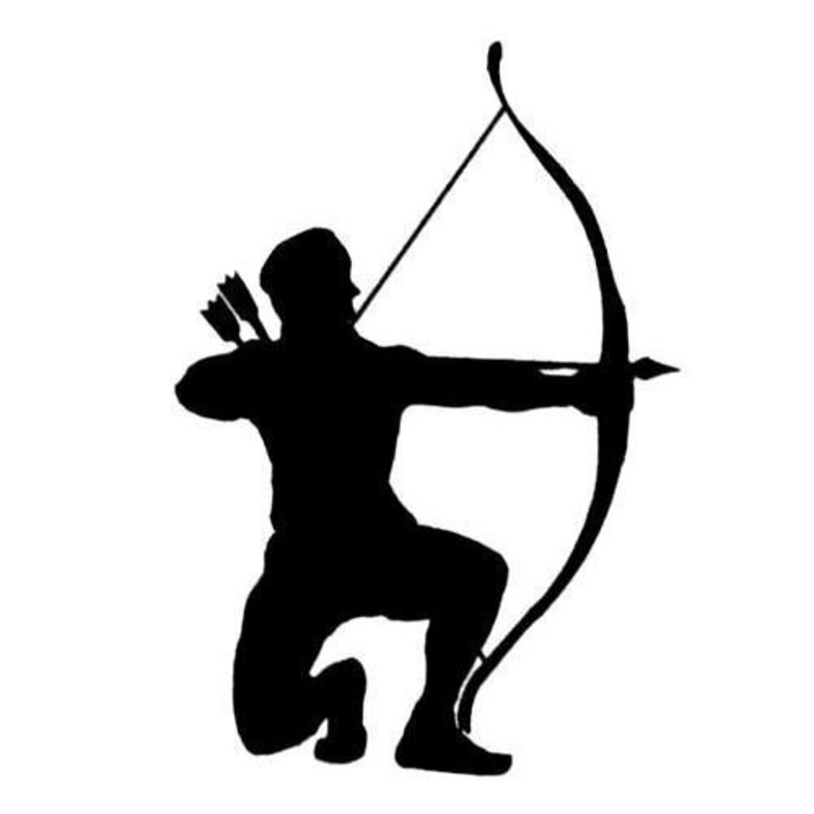 ARCHER SILHOUETTE Bowhunter unmounted hunting rubber stamp | Etsy