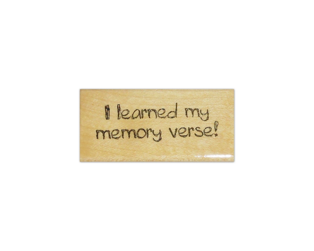I Learned My Memory Verse - Mounted Rubber Stamp - Religious - Sunday ...