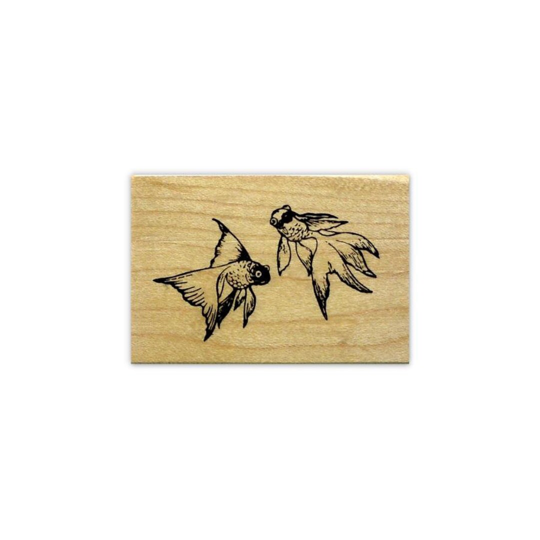 Goldfish Mounted Rubber Stamp, Japanese Fish #12 - Etsy