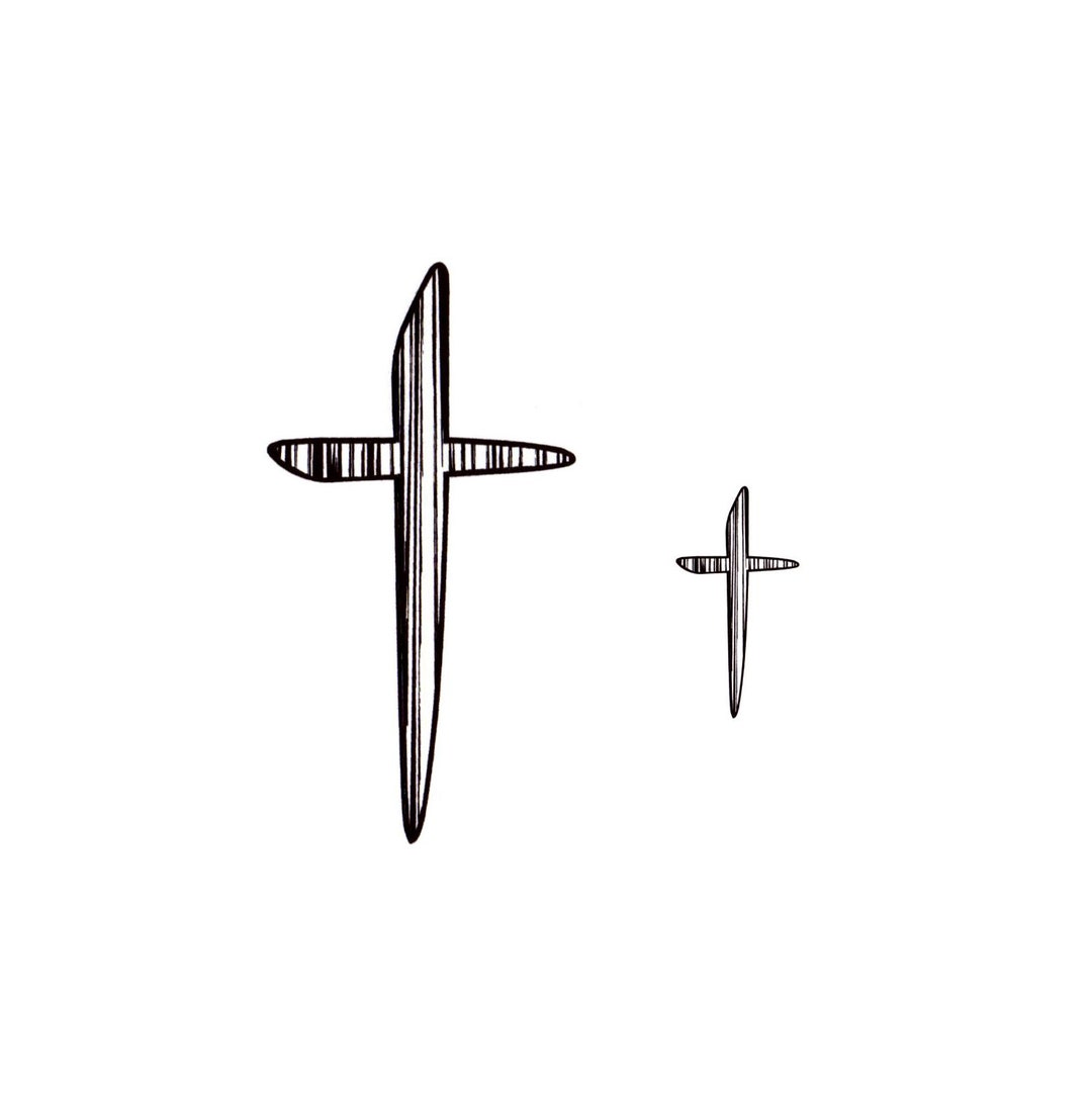Woodgrain Cross Mounted Rubber Stamp - 2 Sizes - Christian #16 - Etsy
