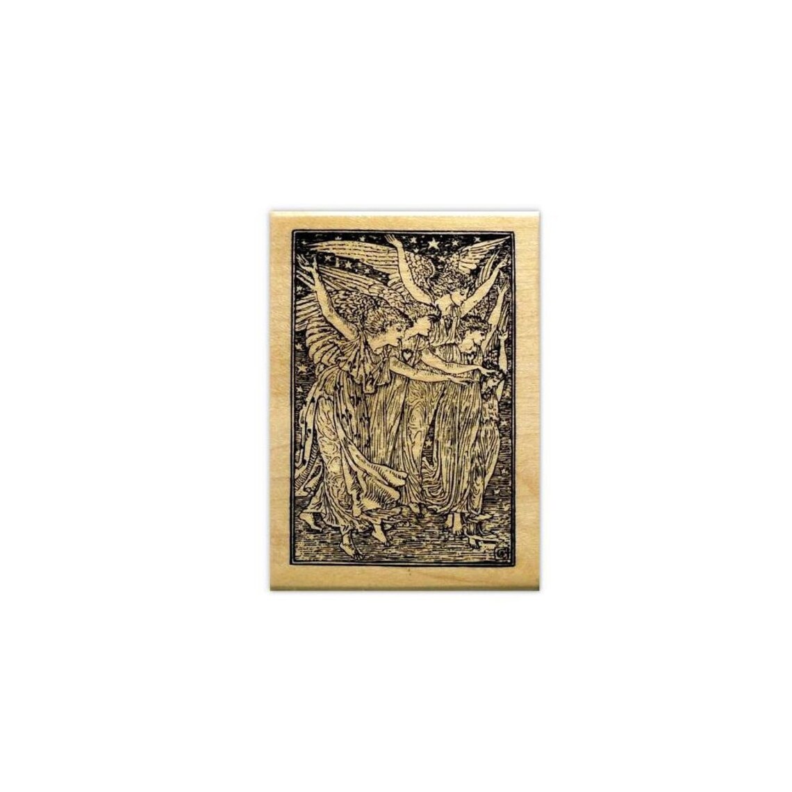 The Angels Mounted Rubber Stamp Christmas Detailed Angel - Etsy