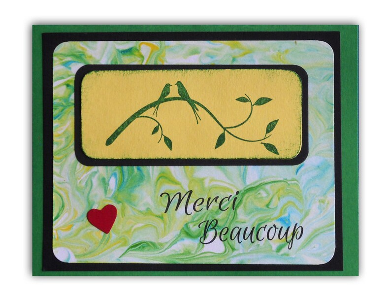 Merci Beaucoup - Mounted Rubber Stamp, French Thank You, Sweet Grass ...