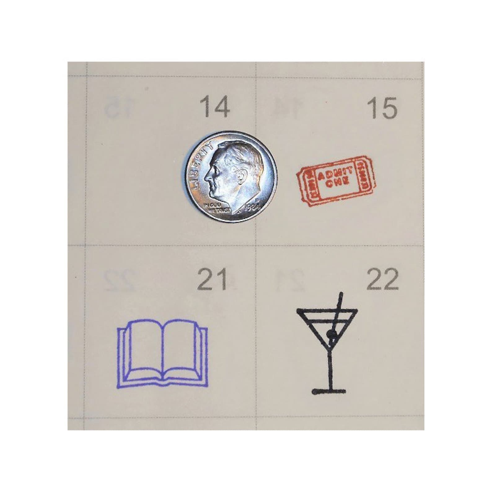 Sm. Martini Glass Mounted Rubber Stamp Cosmo Alcoholic Drink, Party ...