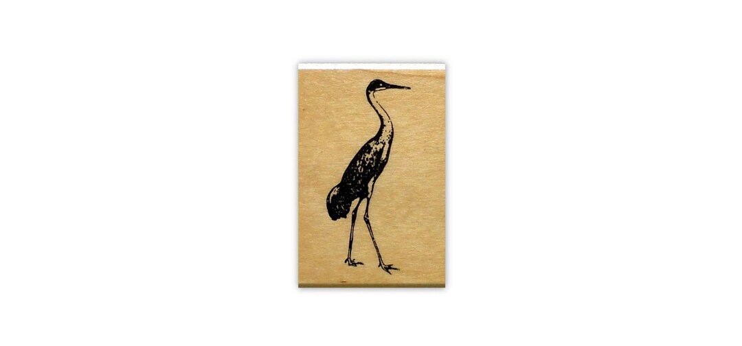 Sandhill Crane Mounted Rubber Stamp #9 - Etsy