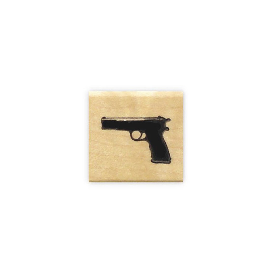 Pistol Mounted Rubber Stamp - Gun, Shooting #14 - Etsy