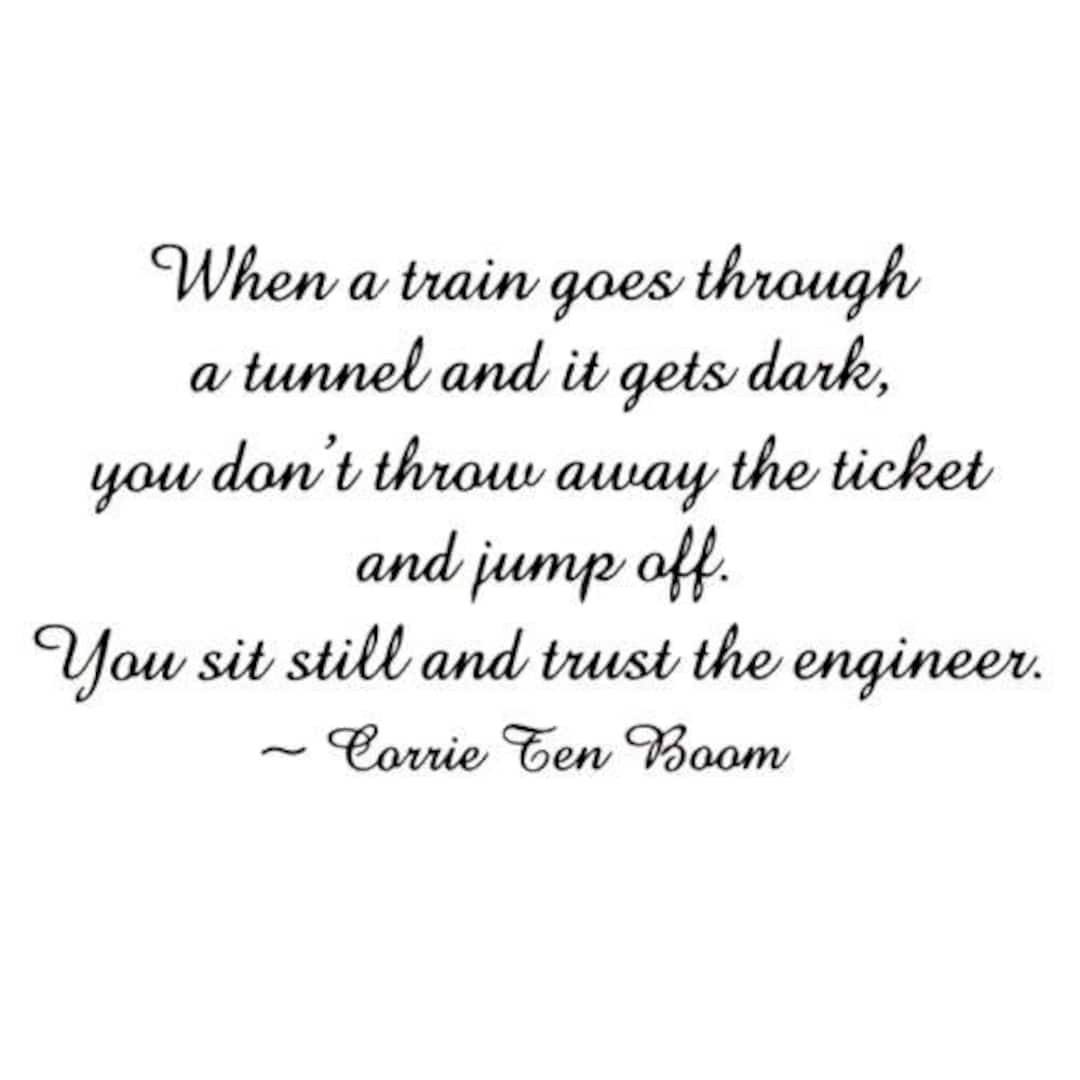 Trust the Engineer, Corrie Ten Boom Quote UNMOUNTED Rubber Stamp #22 - Etsy
