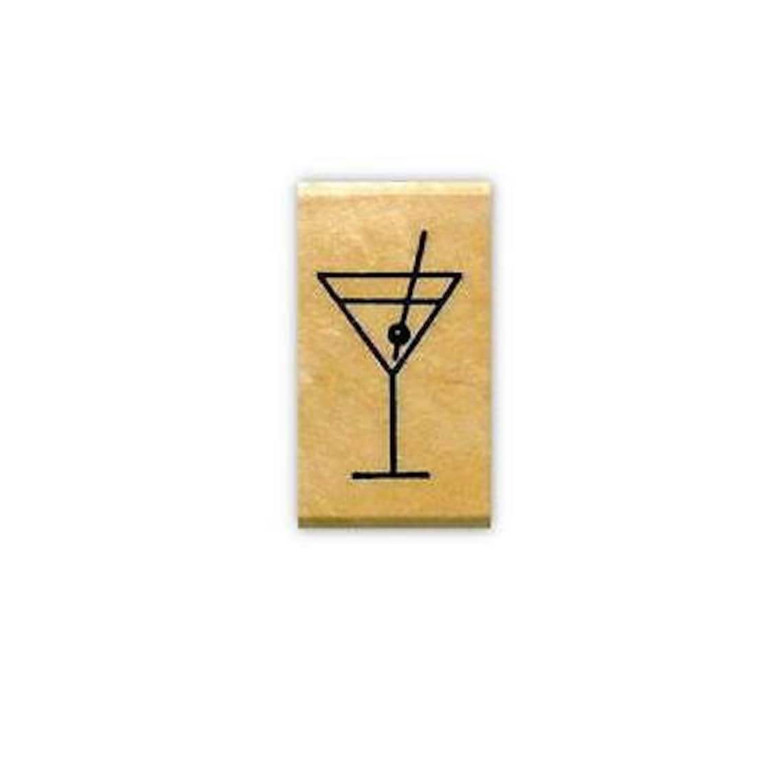 Sm. Martini Glass Mounted Rubber Stamp Cosmo Alcoholic Drink - Etsy