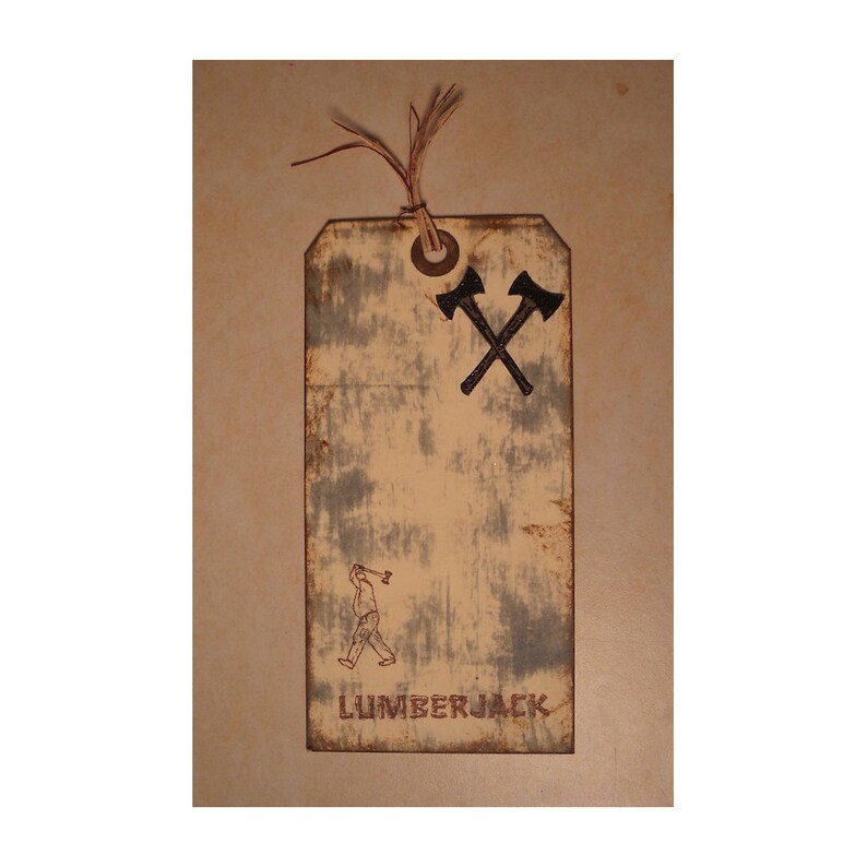 Crossed Axes Mounted Rubber Stamp - Lumberjack, Logger, Timber Sports ...
