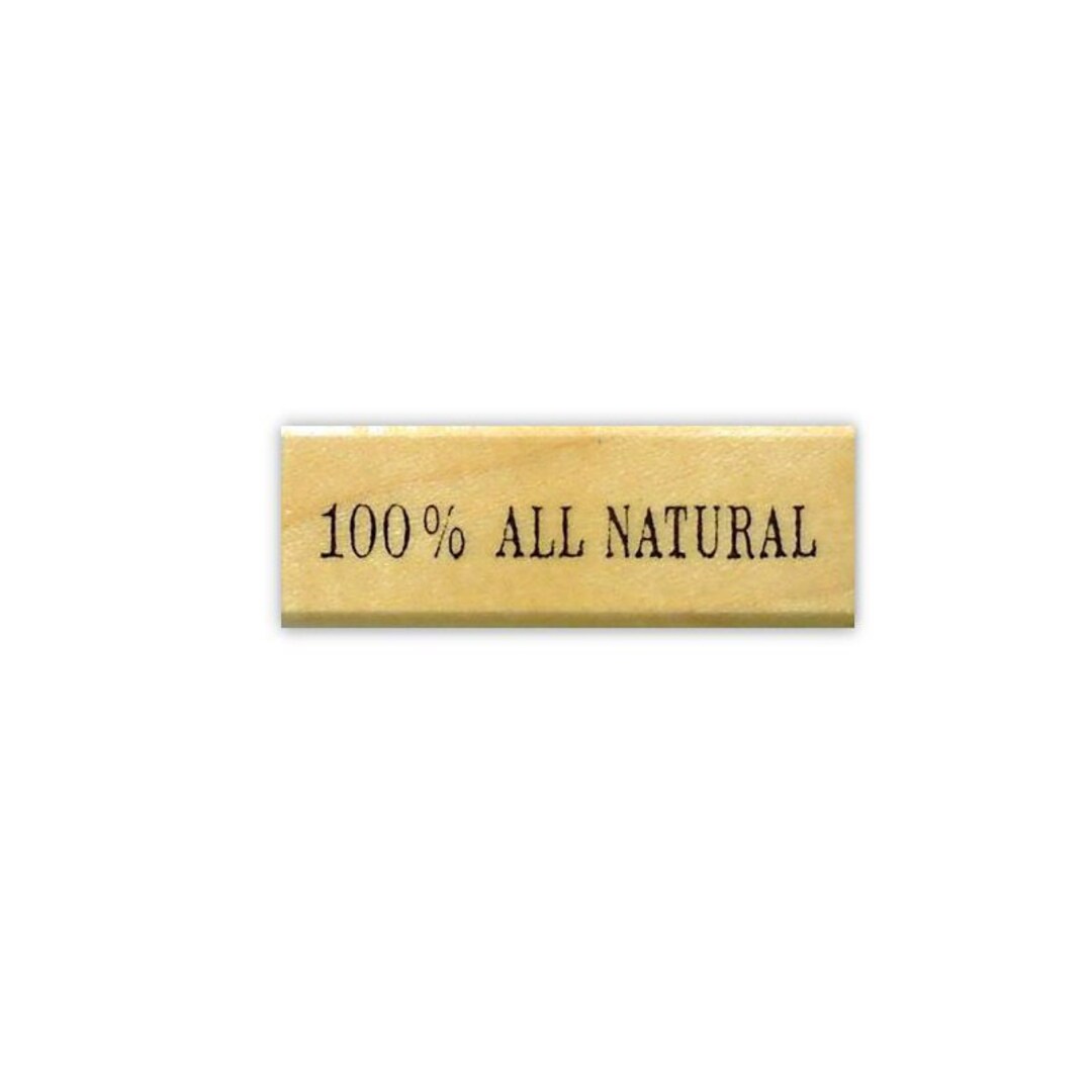 100 Percent All Natural Mounted Rubber Stamp, Labeling - Making Food ...