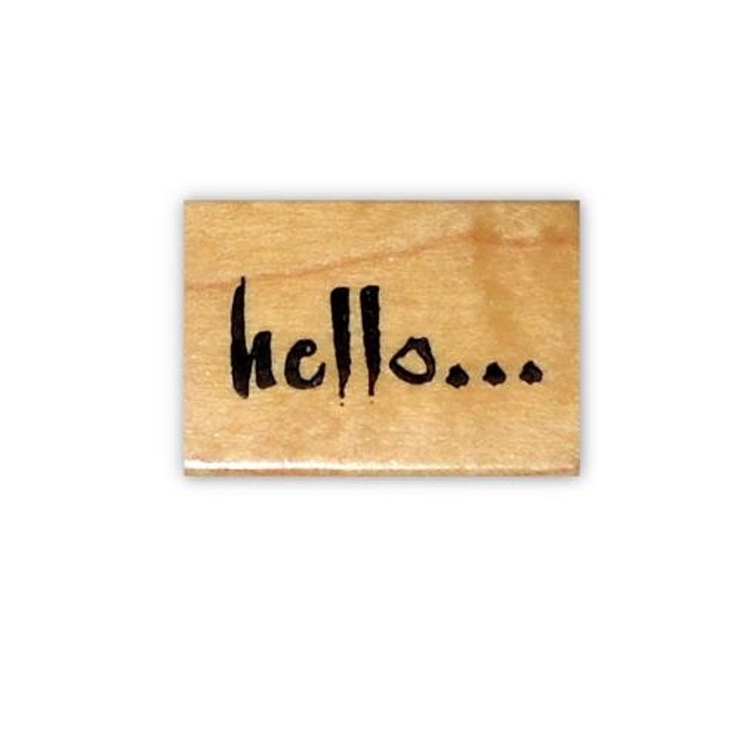 Tiny Hello... Mounted Rubber Stamp, Greeting, Sweet Grass Stamps #1 - Etsy