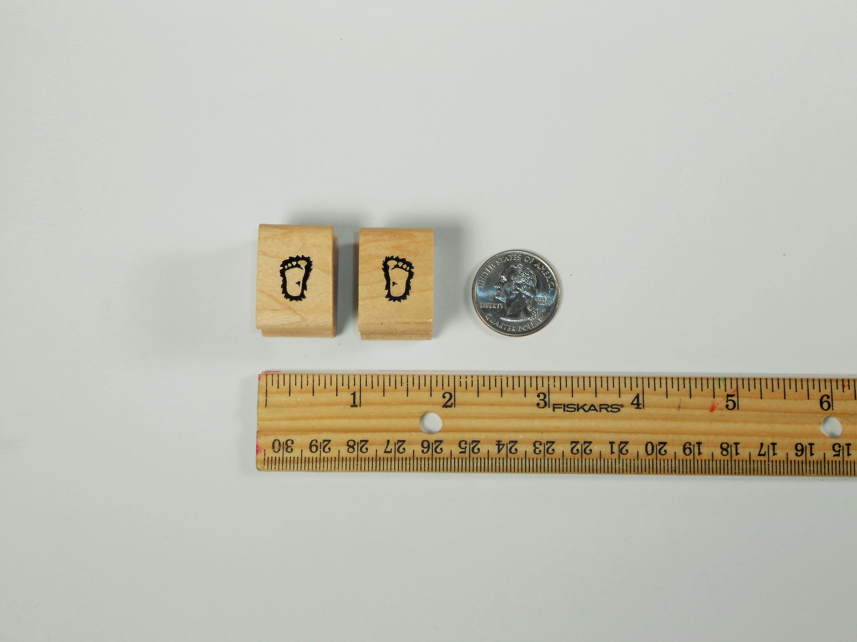 Tiny Bigfoot Tracks Mounted Rubber Stamp - Sasquatch Footprints, Yeti ...