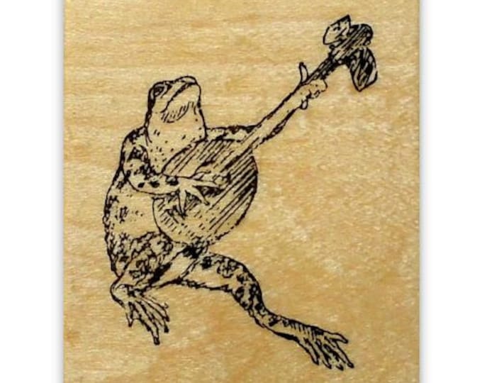 FROG and BANJO Music Mounted Rubber Stamp Mandolin, Hoedown, Toad ...