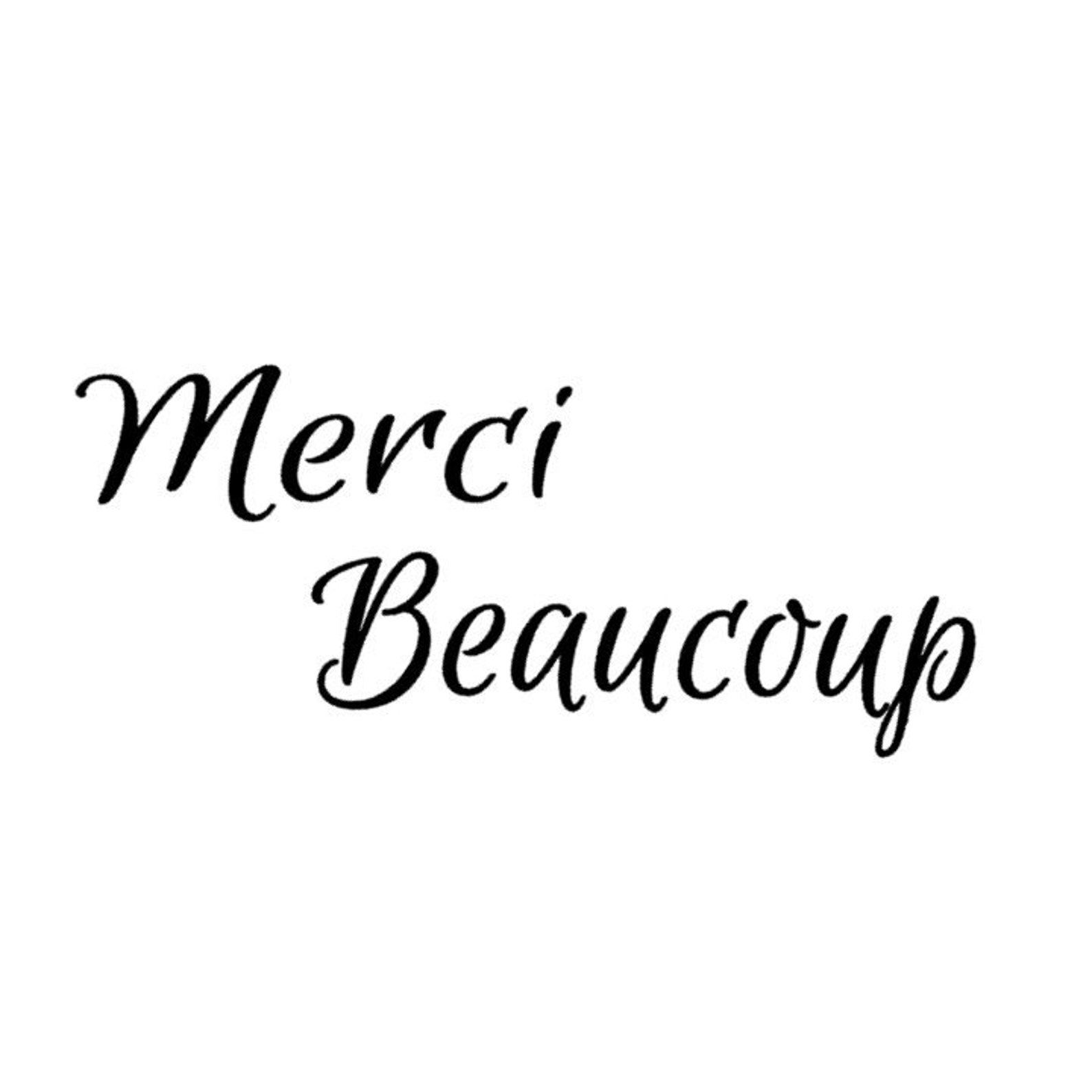 Merci Beaucoup French Thank You UNMOUNTED Rubber Stamp - Etsy