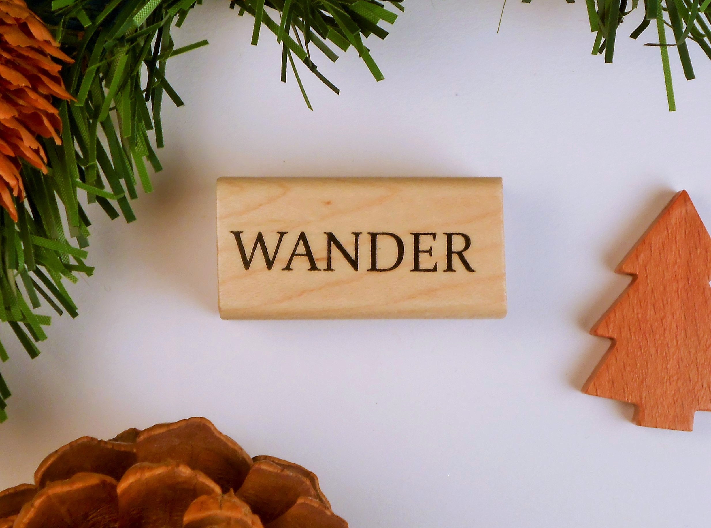 Wander Mounted Rubber Stamp - Hiking, Explore, Camping, Backpacking ...