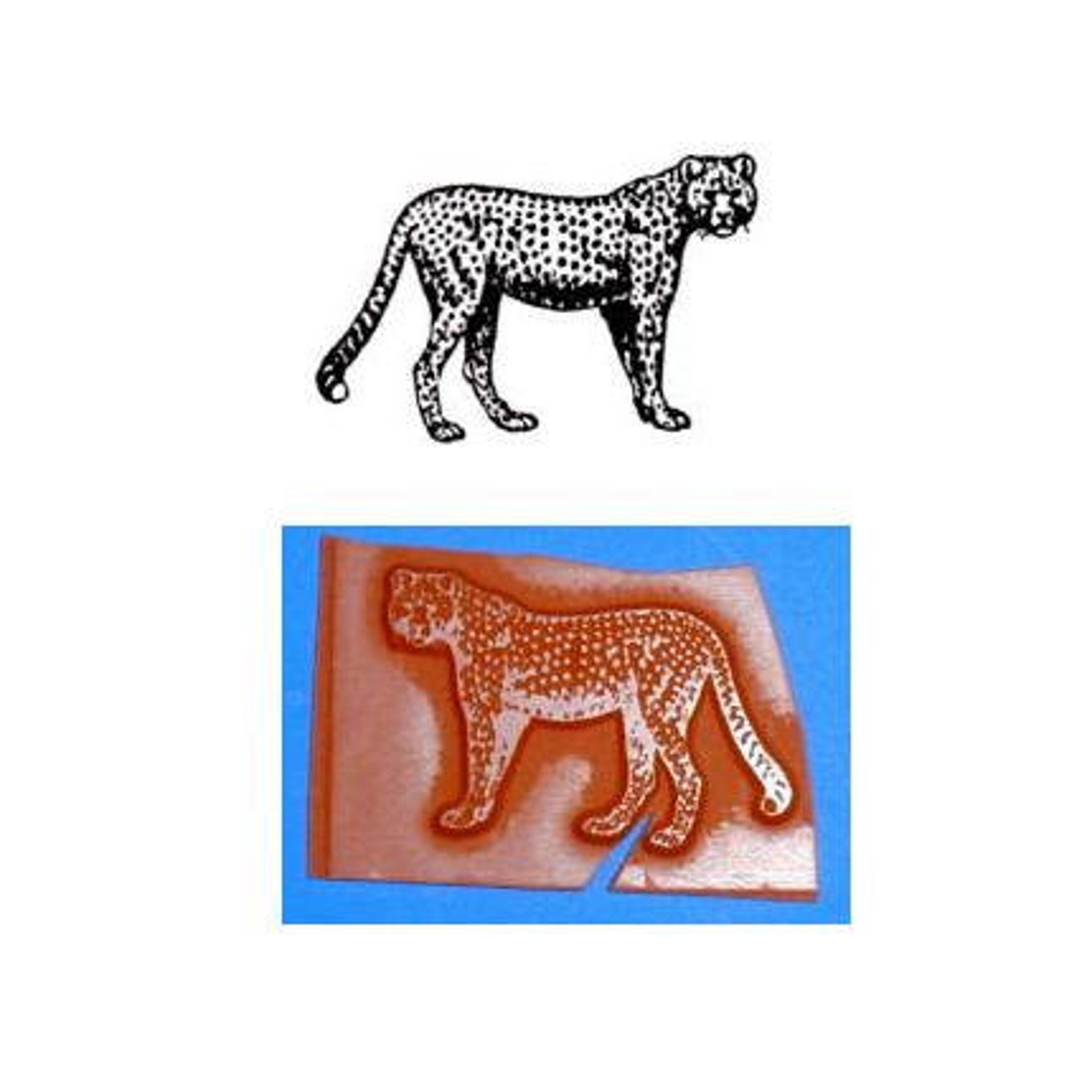 CHEETAH Unmounted Rubber Stamp - Wild African Animal, Big Cat, Africa ...