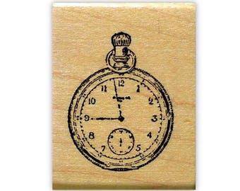 Clock stamp | Etsy