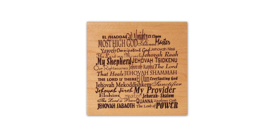 Names of God Mounted Rubber Stamp Christian Religious - Etsy