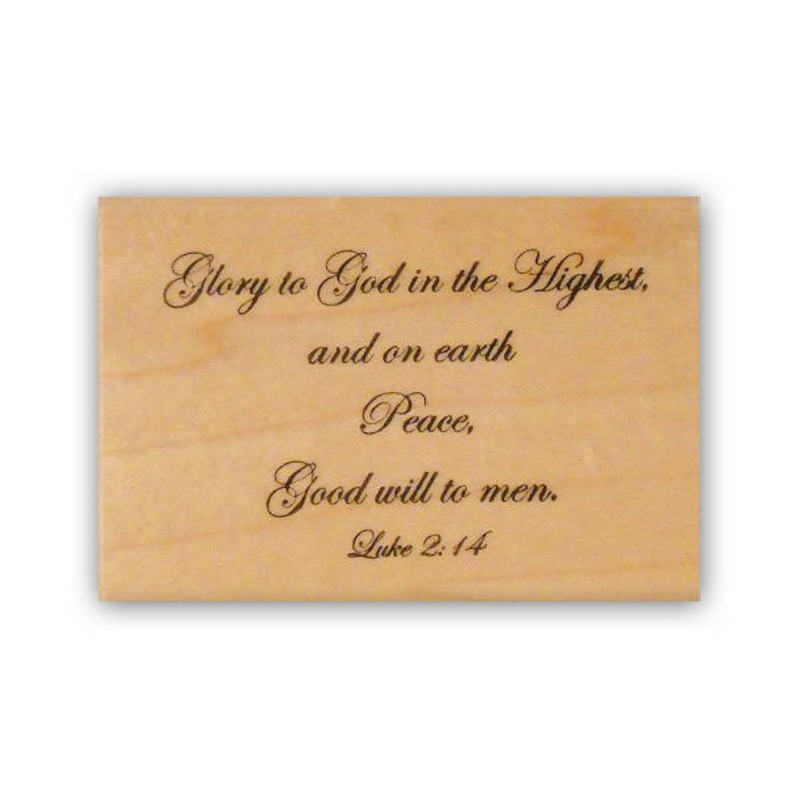 Glory to God Mounted Rubber Stamp - Religious Christmas - Luke 2:14 ...