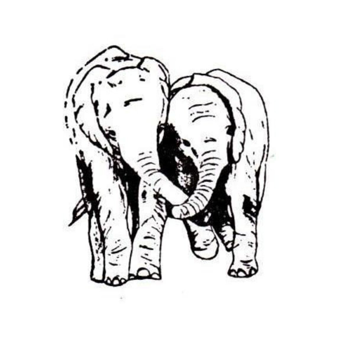 Sm. ELEPHANT FRIENDS Unmounted Rubber Stamp Africa Animal, Wildlife ...