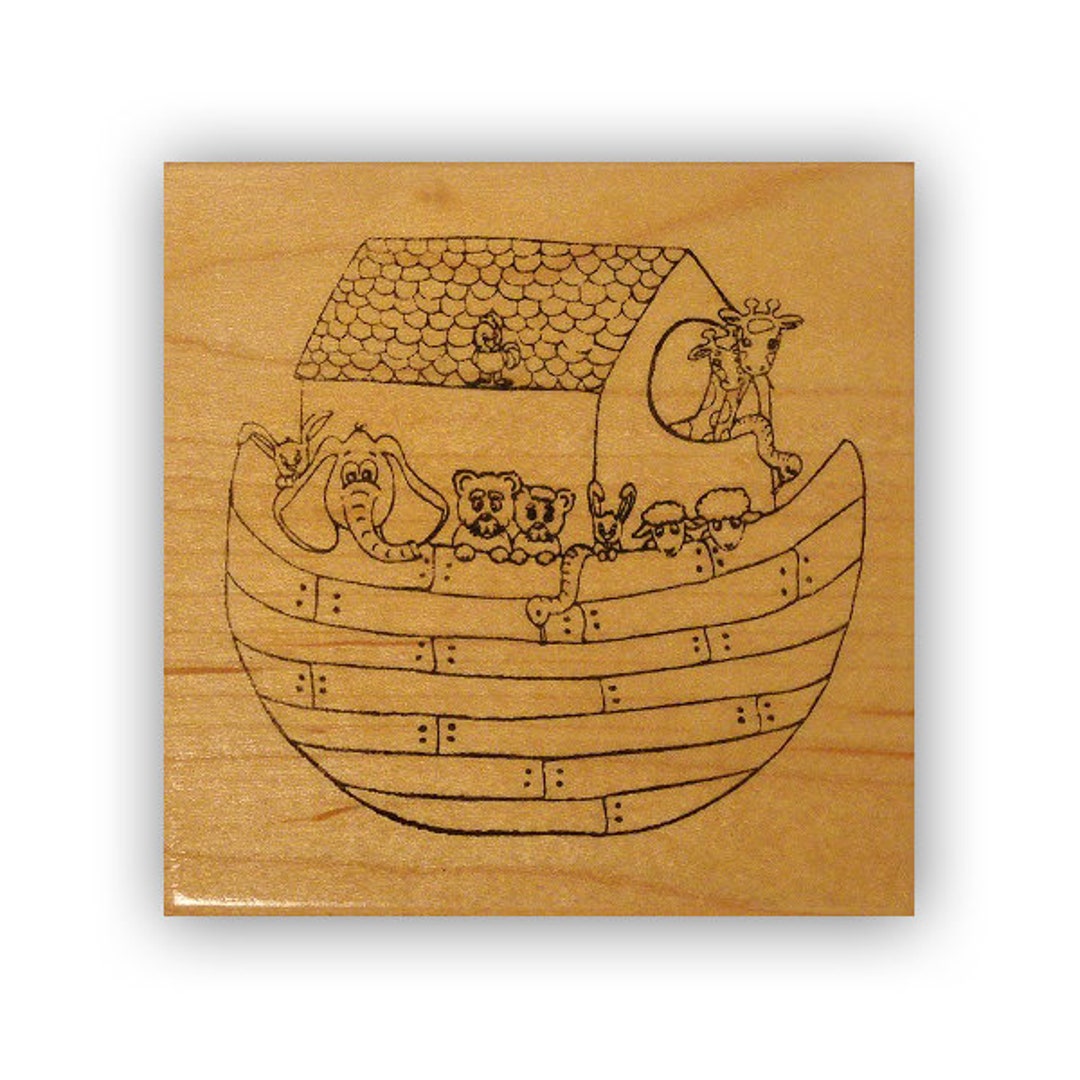 Noah's Ark Mounted Rubber Stamp Childrens Sunday School Bible Story ...