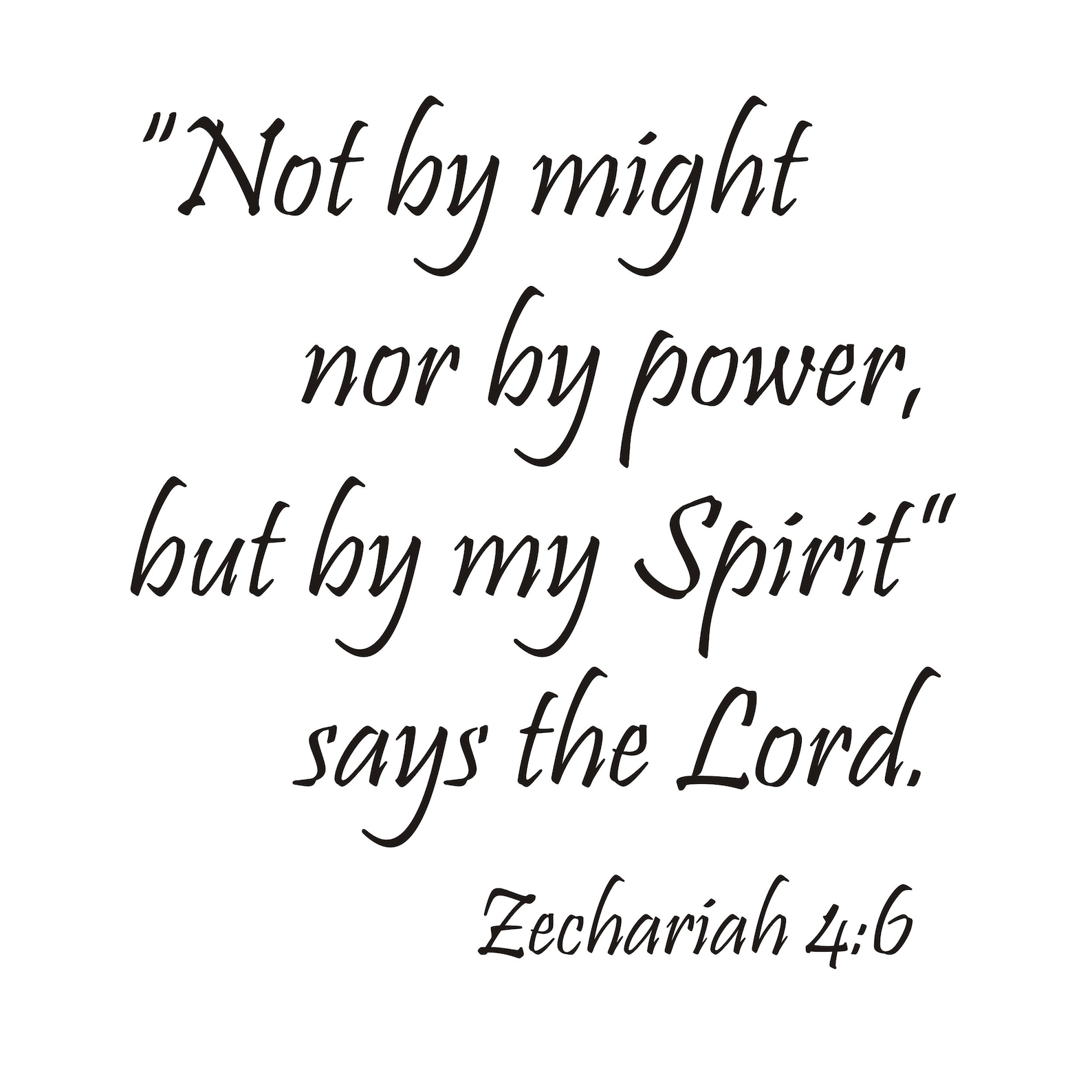 Not by Might nor by Power, but by My Spirit - UNMOUNTED Rubber Stamp ...