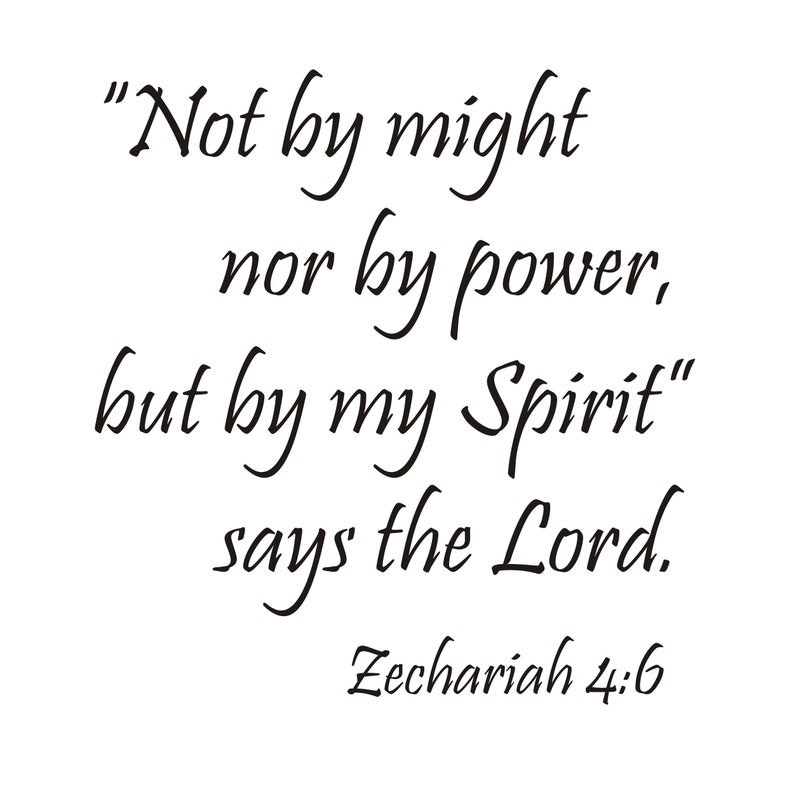 Not by Might nor by Power, but by My Spirit - UNMOUNTED Rubber Stamp ...