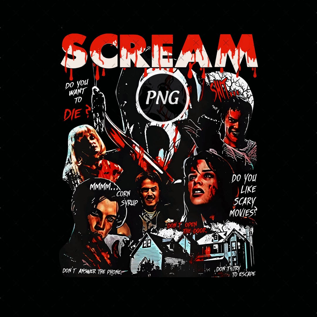 Vintage Scream Movie Png, Retro Horror Png, Ghost Face Png, Scary Movie ...