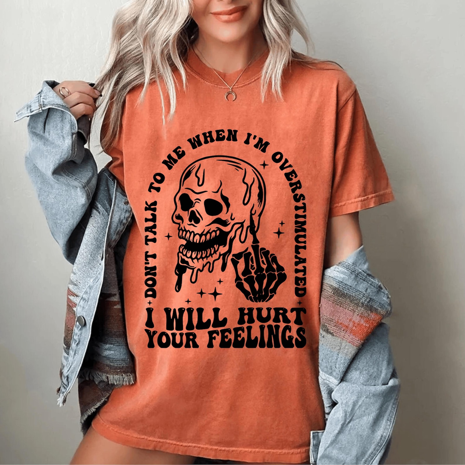 Funny Overstimulated Png, Mental Health Humor Png, Women's Casual ...