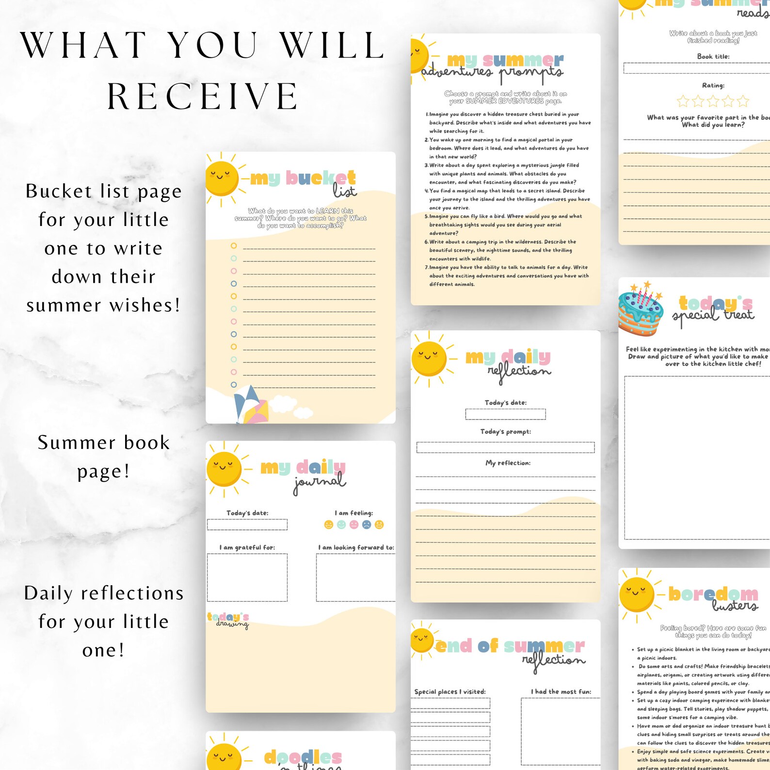 My Fun Summer Journal for Kids | Kids Journals | Printable Journals for ...