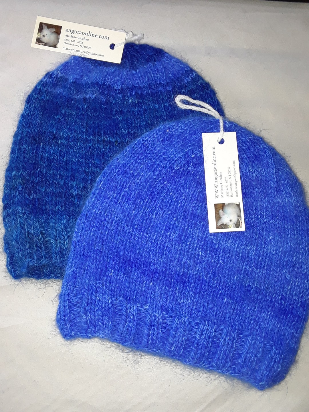 Angora Hat Blue Angora Rabbit Hat Fuzzy Hat - Etsy