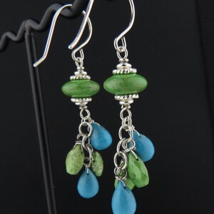 Rare Stone Blue Sleeping Beauty Turquoise Green Gaspeite Cluster Silver ...