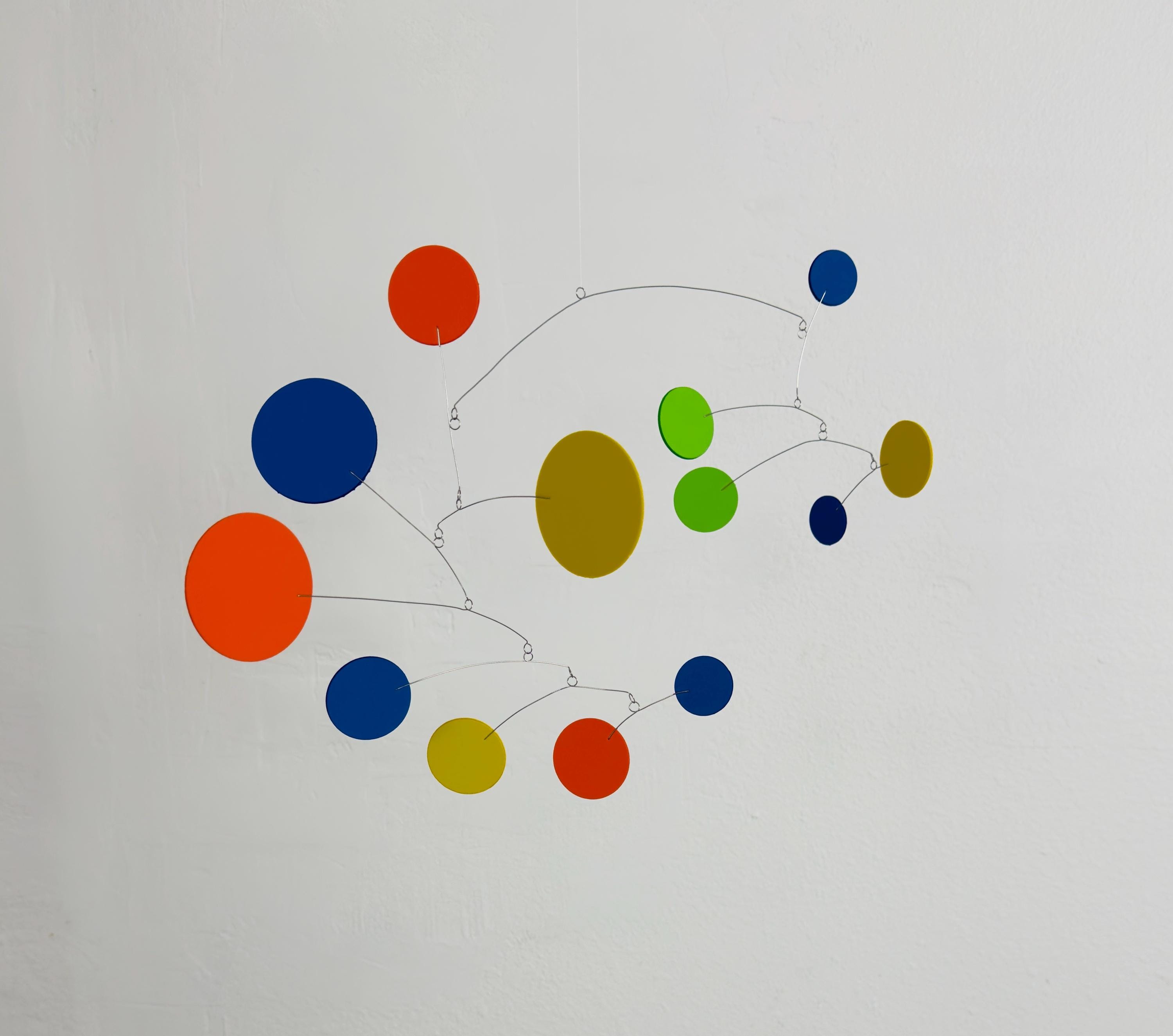 Modern Hanging Mobile Art Multicolor Circles Lightweight Kinetic ...