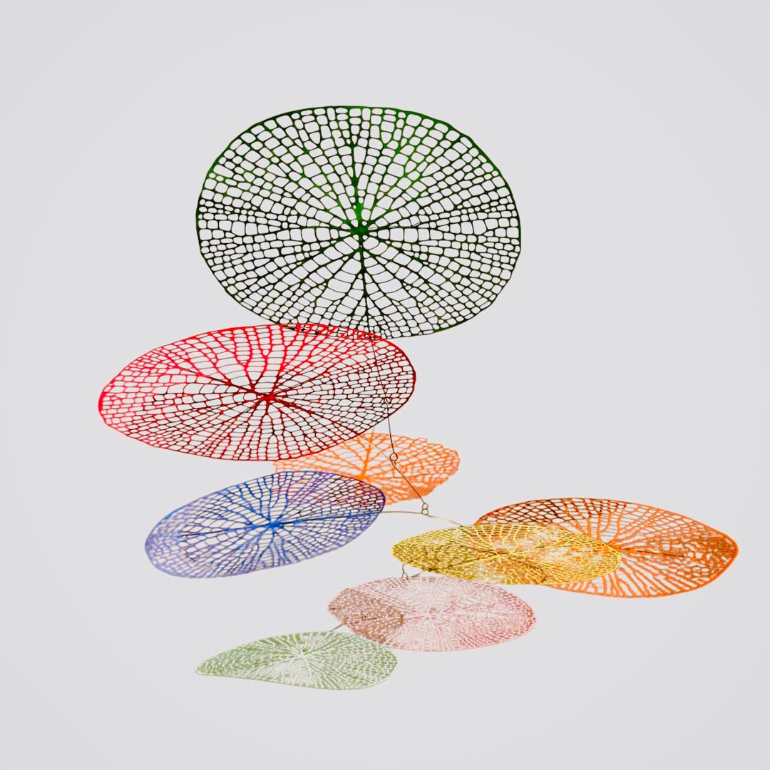 Modern Hanging Mobile Art Kirigami Paper Colorful Kinetic Sculpture 24 ...