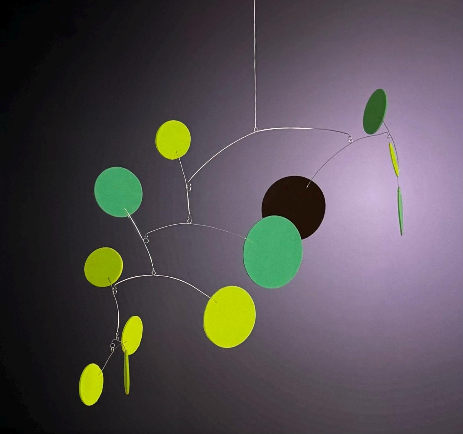 Modern Hanging Mobile Art Greens #1 Lightweight Kinetic Sculpture - Etsy