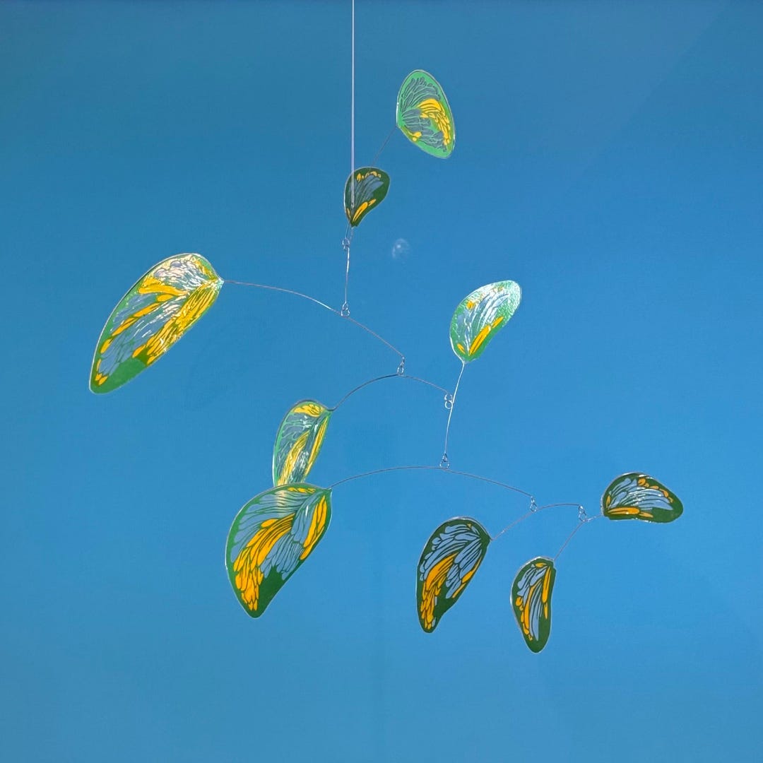 Modern Hanging Mobile Art Kirigami Colorful Kinetic Sculpture - Etsy