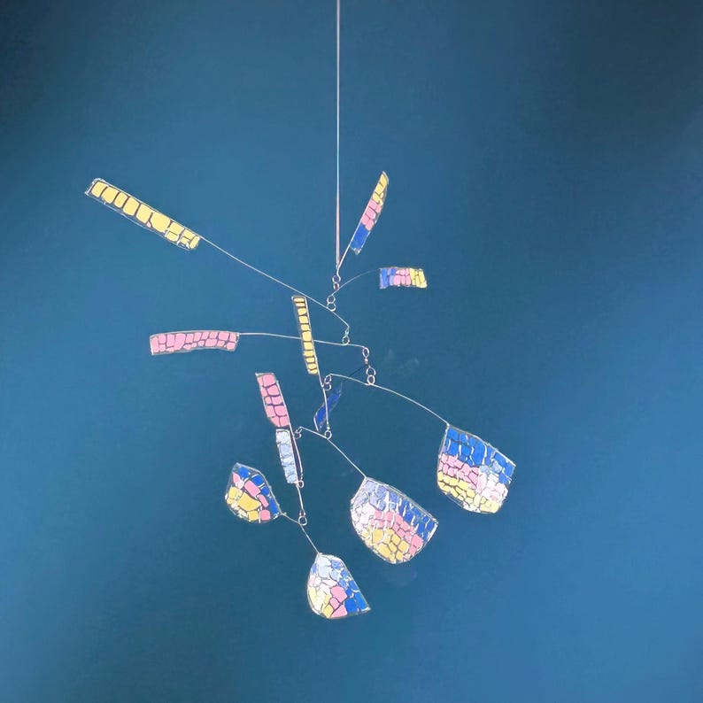 Modern Hanging Mobile Art Kirigami Pixel Study Prototype Lightweight ...