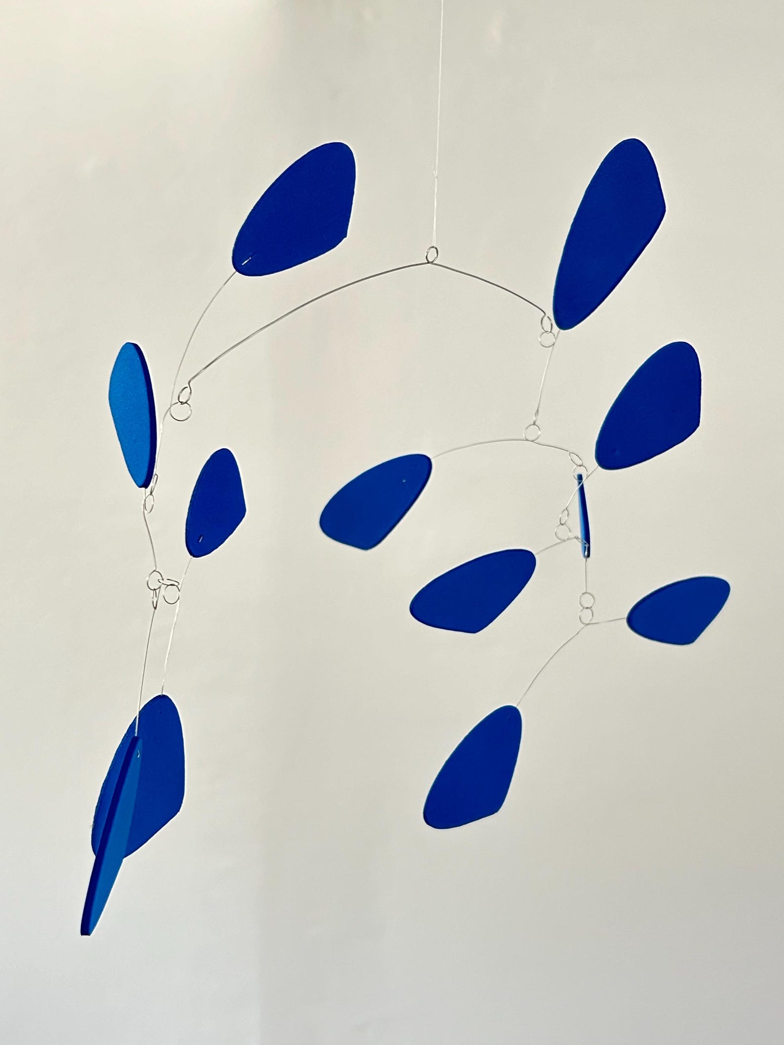 Modern Hanging Mobile Art Blue #4 Lightweight Kinetic Sculpture - Etsy