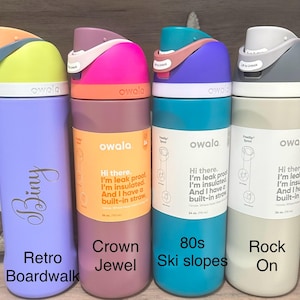 24oz Owala Freesip Water Bottle Custom Engraved - Etsy