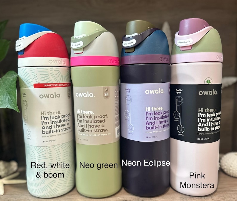 24oz Owala Freesip Water Bottles - Hard to Find and Custom Built Owalas ...